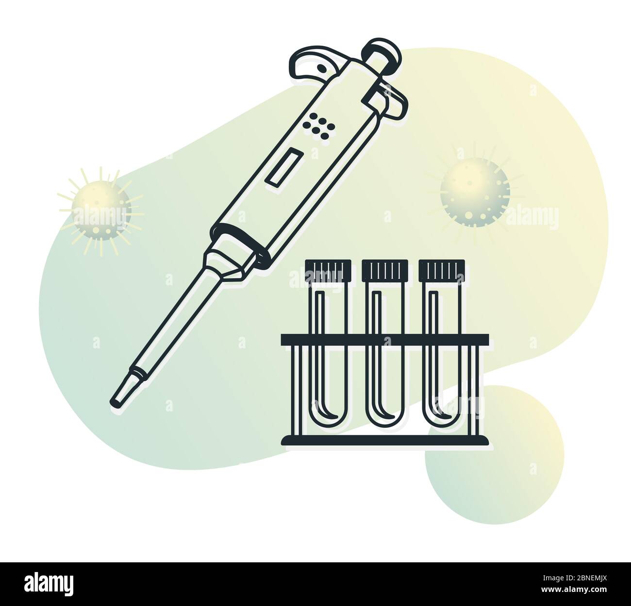 Micropipette - PCR Testing Lab Apparatus - Illustration as EPS 10 File ...
