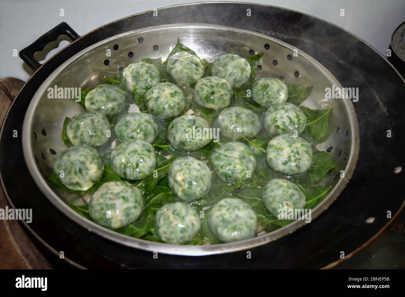 Ai baba, traditional homemade buns of Guangxi province in China, are ...
