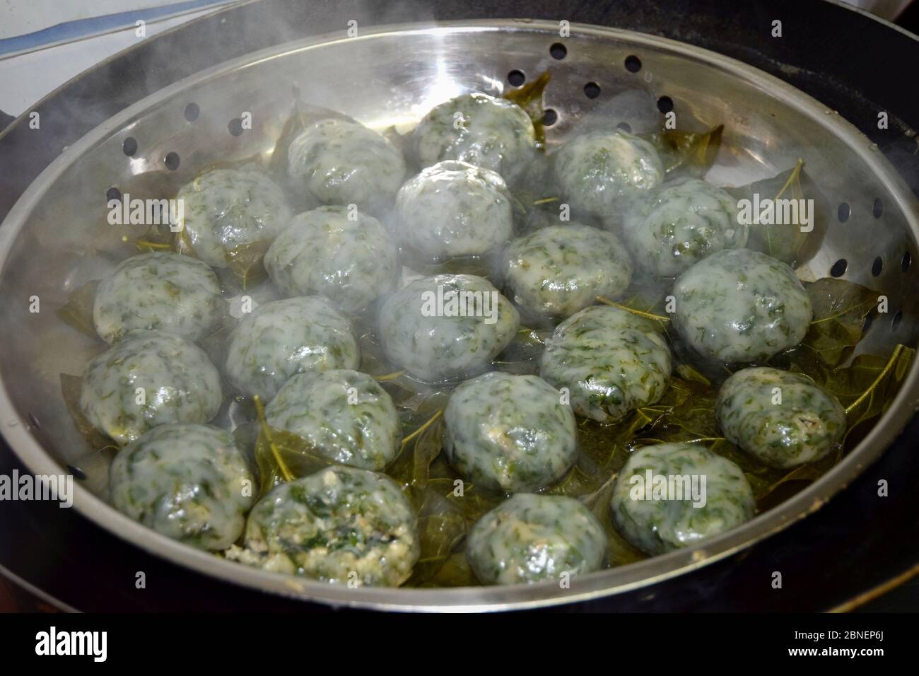 Ai baba, traditional homemade buns of Guangxi province in China, are ...