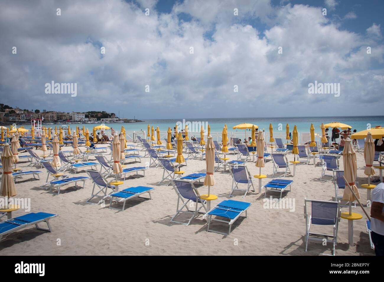 Mondello Beach, Sicily Stock Photo - Alamy