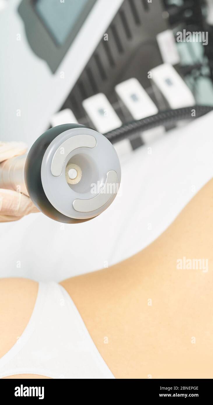 Vacuum massage device. Anti cellulite body correction treatment. Loss ...