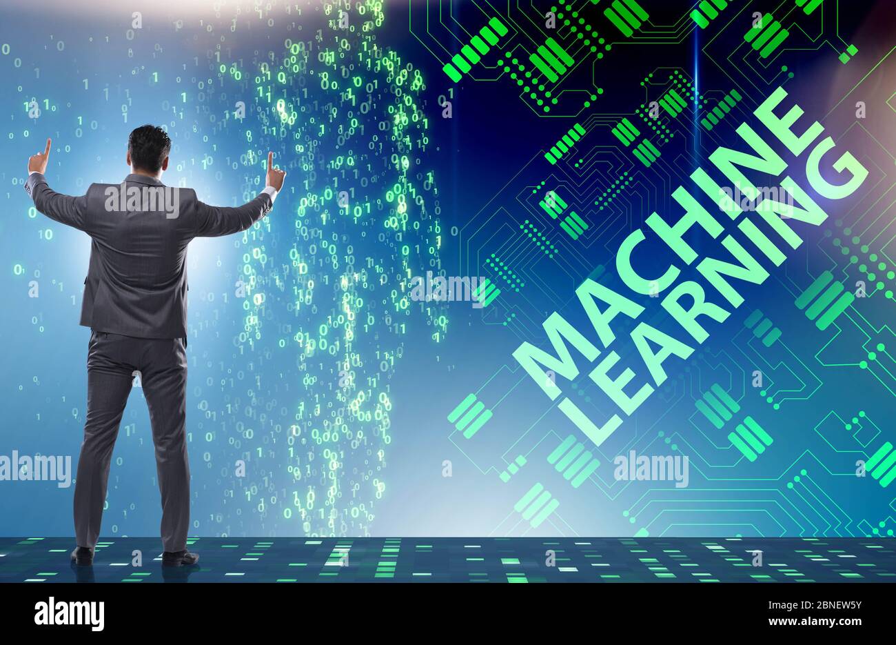 The machine learning concept as modern technology Stock Photo - Alamy