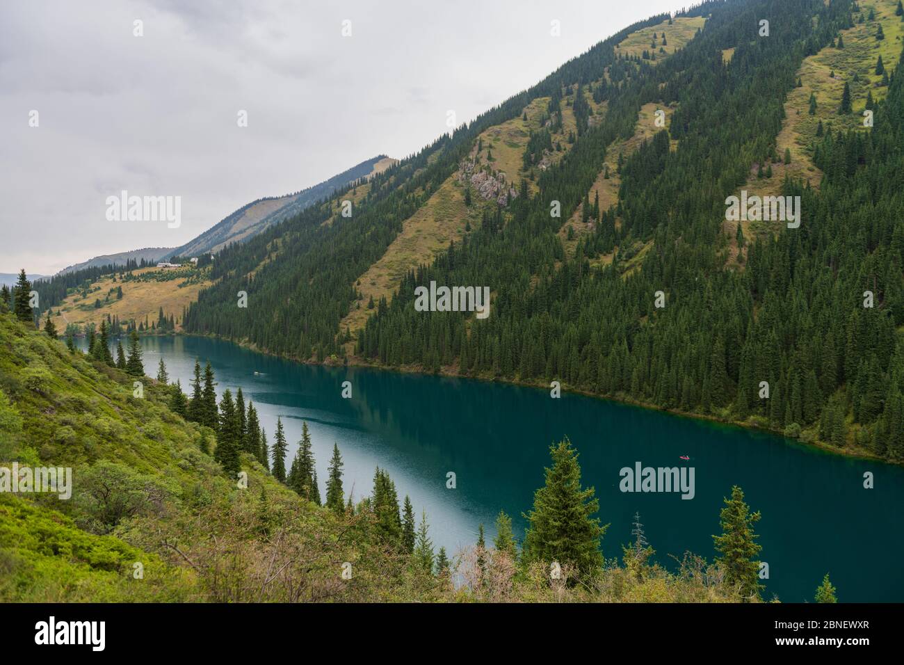 Kolsay lake - mountain lake in Kazakhstan Stock Photo - Alamy