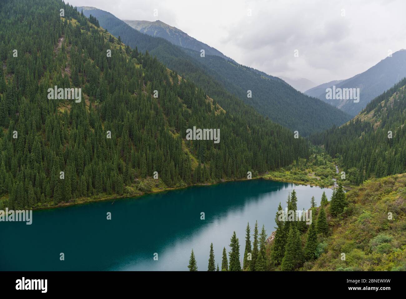 Kolsay lake - mountain lake in Kazakhstan Stock Photo - Alamy