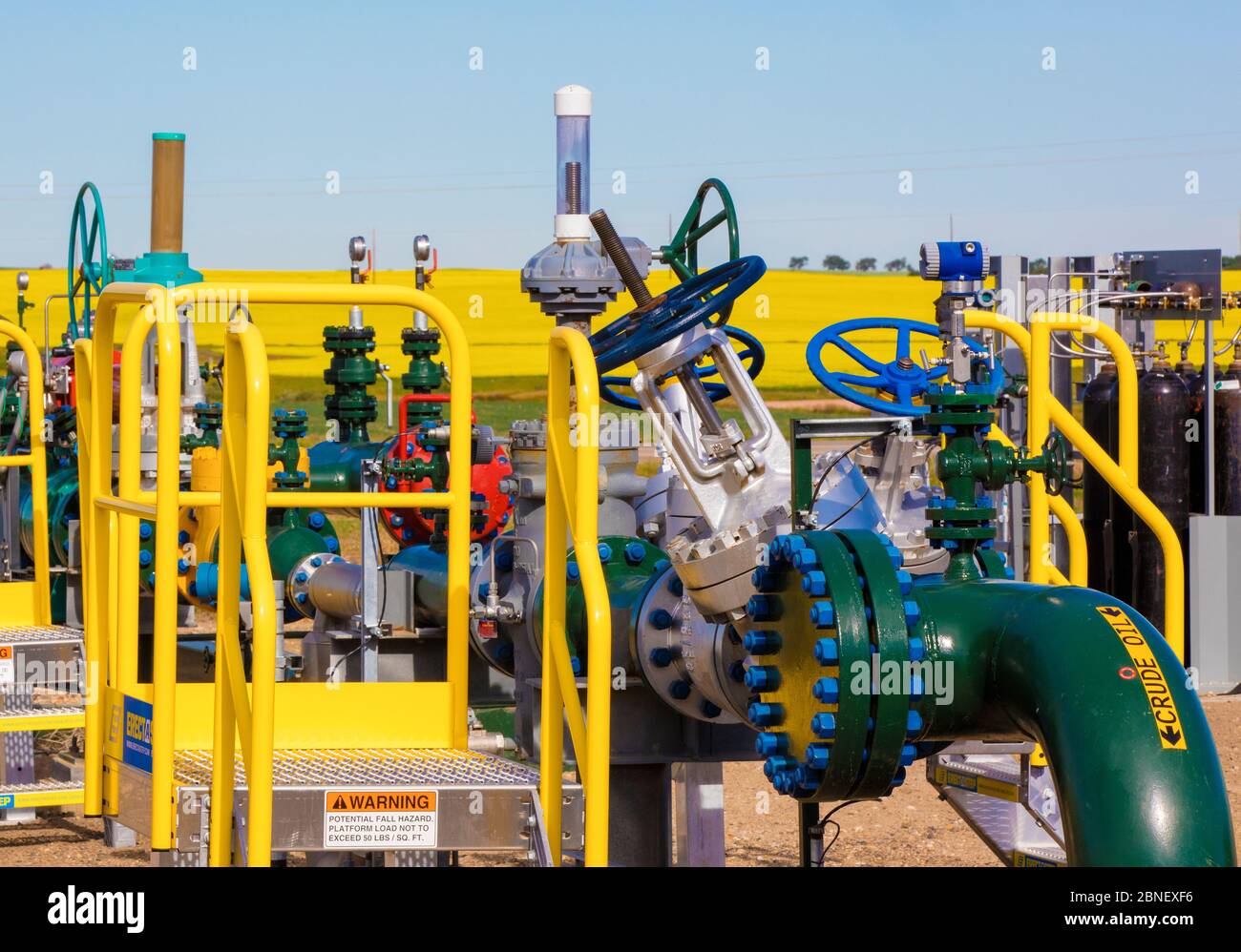 Gas Compression Station in North Dakota Stock Photo - Alamy
