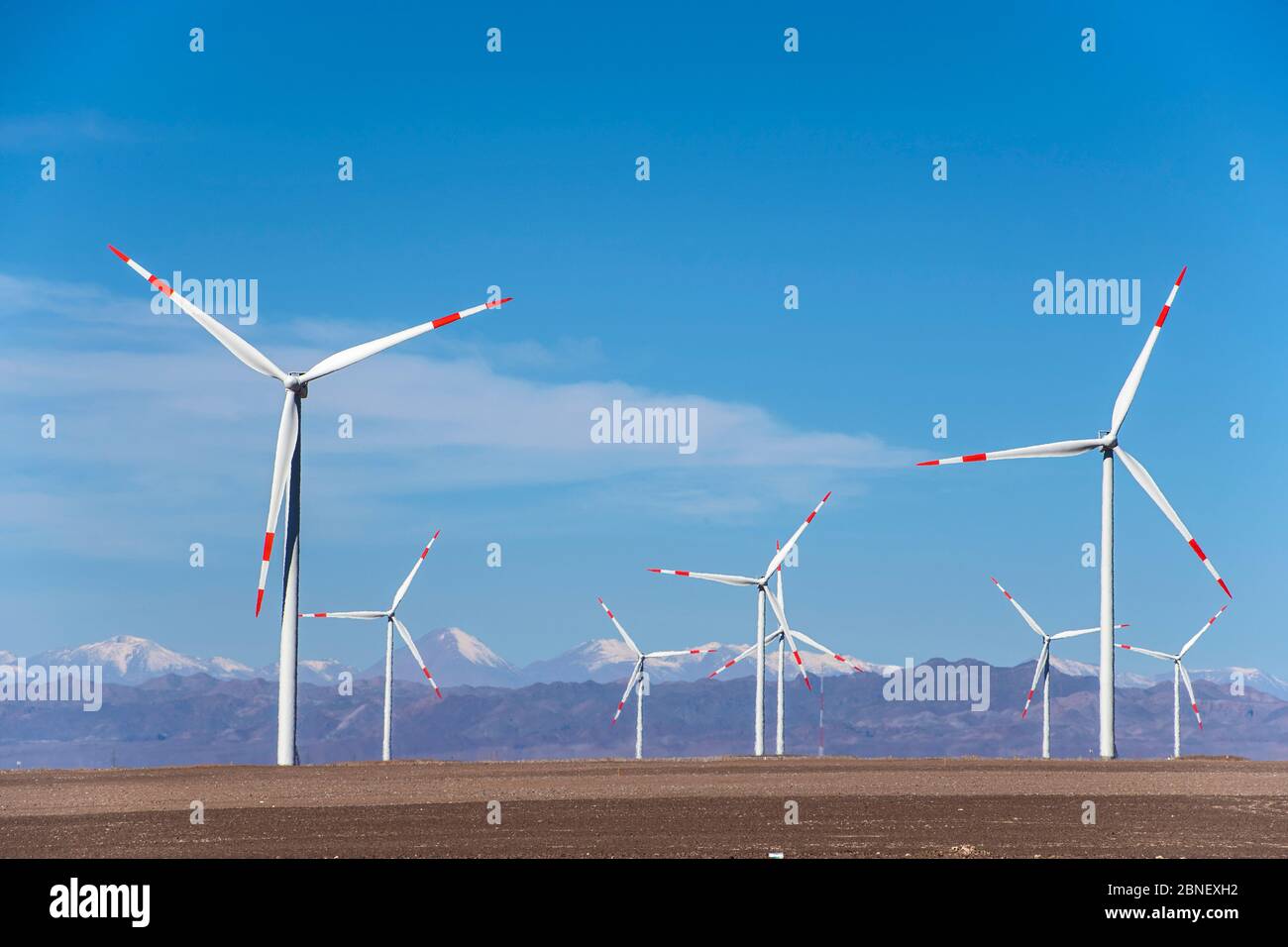 wind farm in the remote Atacama desert in Chile Stock Photo - Alamy