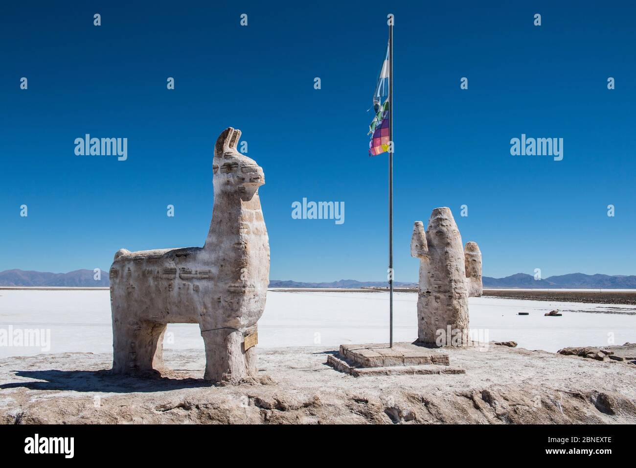 Salt statues at Salinas Grandes in Argentina Stock Photo - Alamy