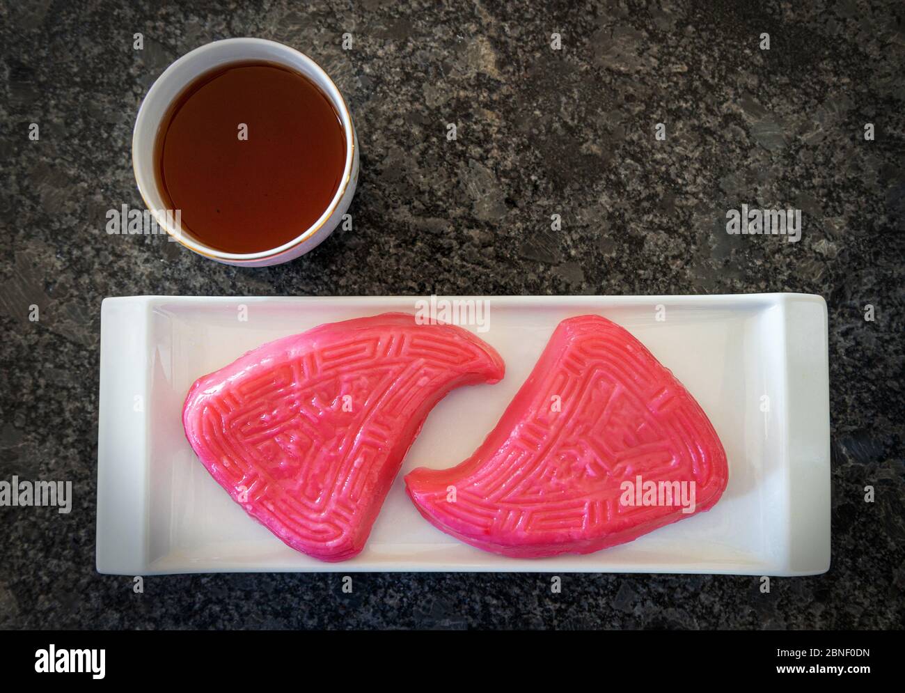 Traditional Chinese cuisine food made of steamed rice flour cake filled ...