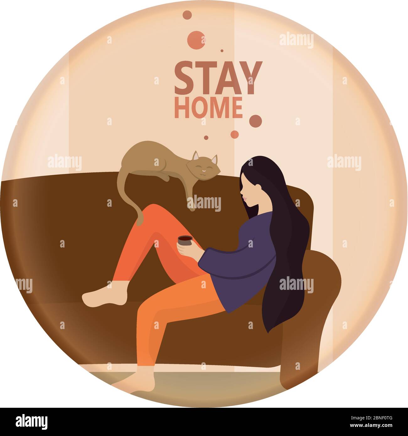 Stay in home poster Stock Vector Image & Art - Alamy