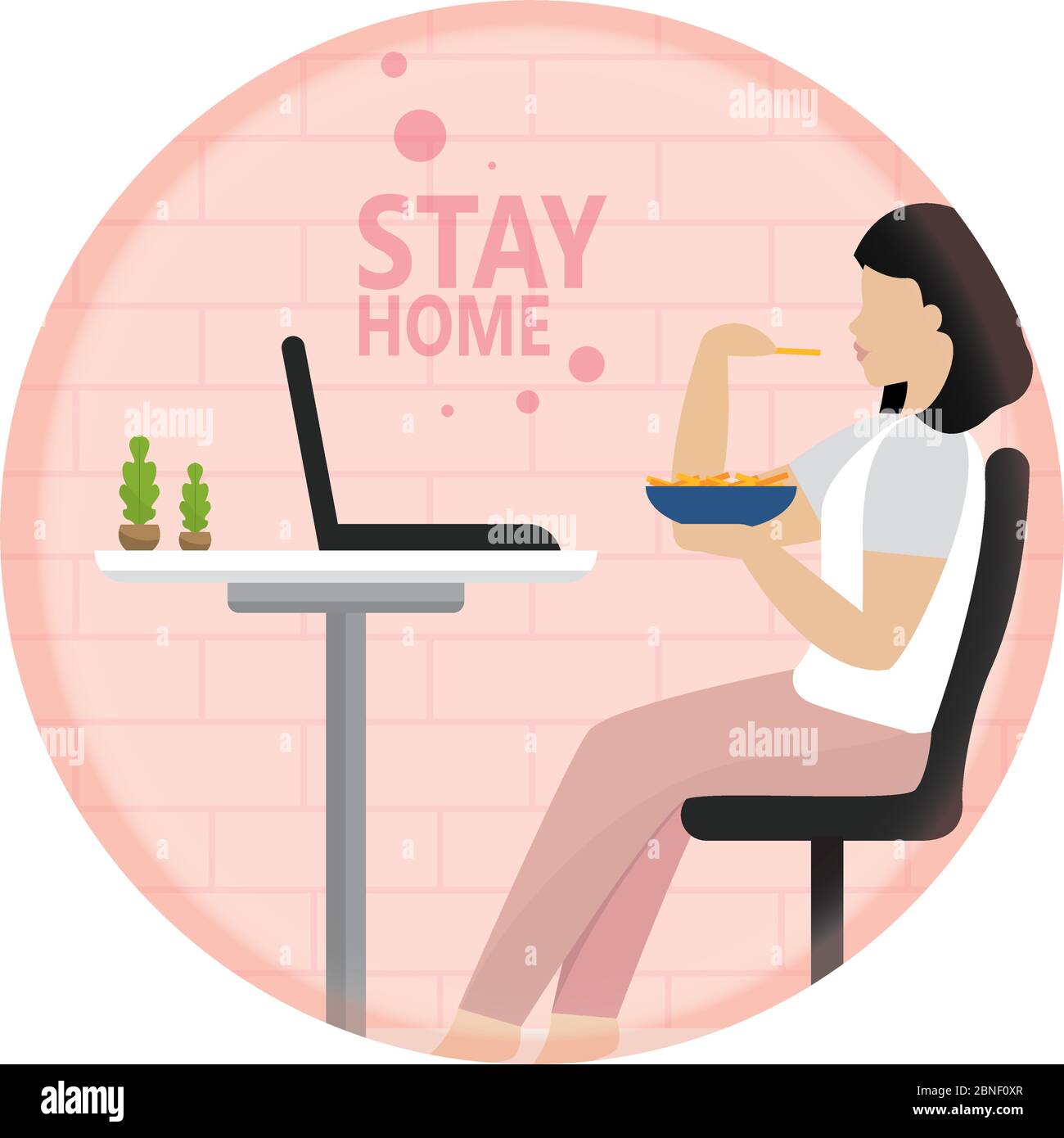 Stay in home poster Stock Vector Image & Art - Alamy