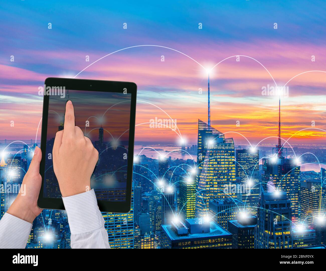 The smart city in innovation concept Stock Photo - Alamy