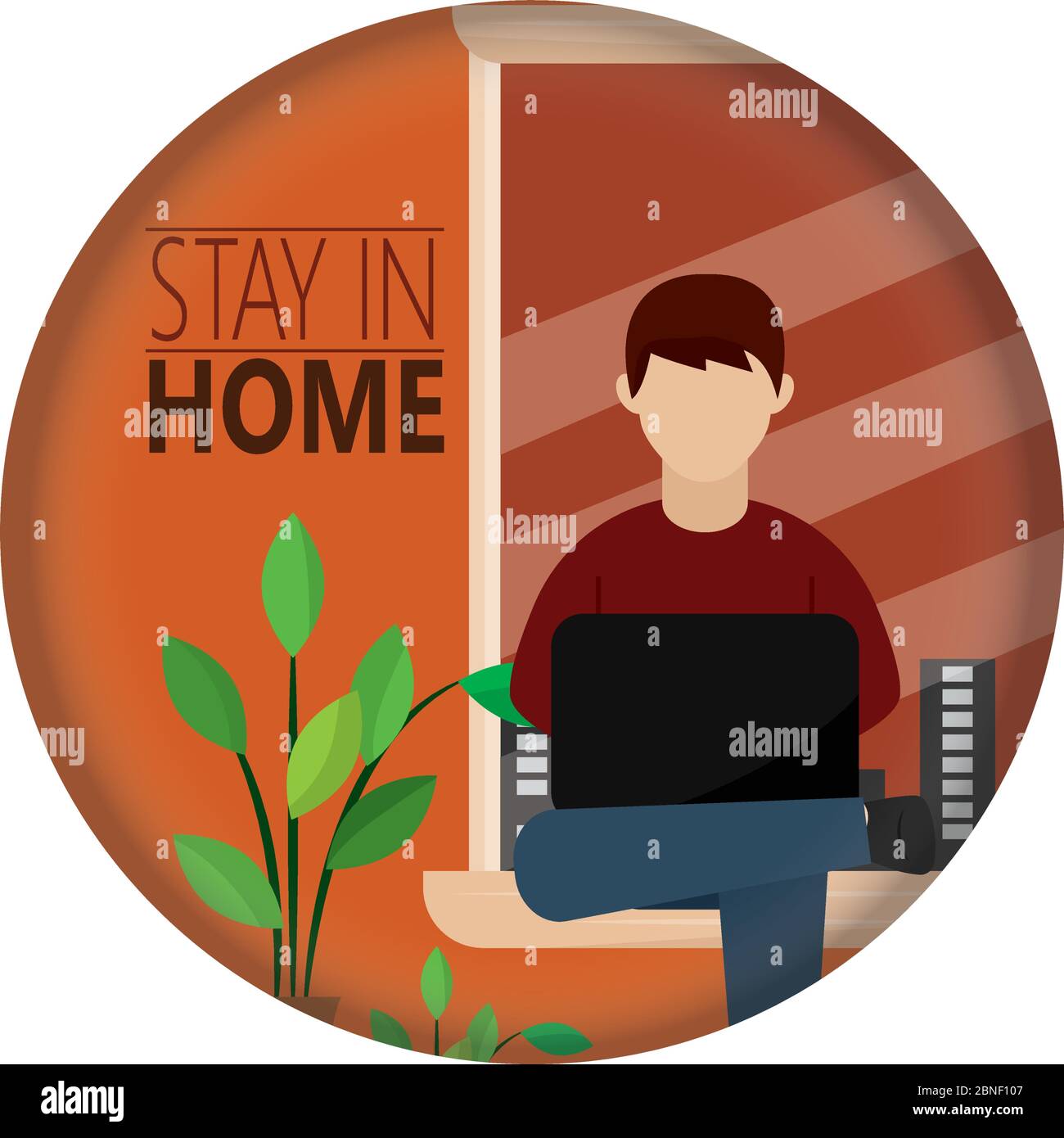 Stay in home poster Stock Vector Image & Art - Alamy