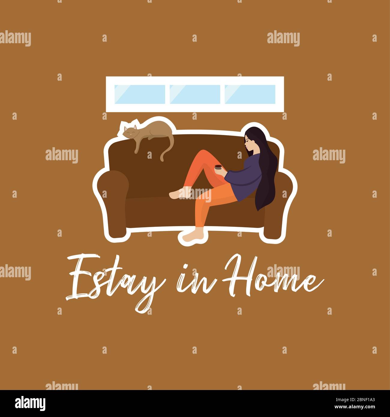 Stay in home poster Stock Vector Image & Art - Alamy