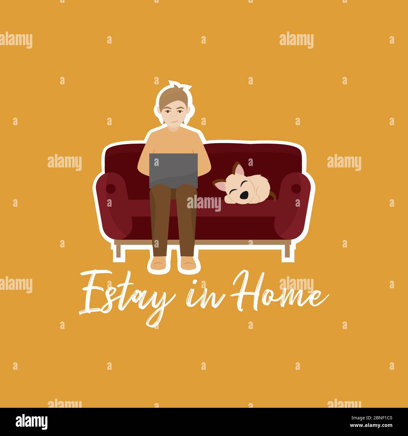 Stay in home poster Stock Vector Image & Art - Alamy