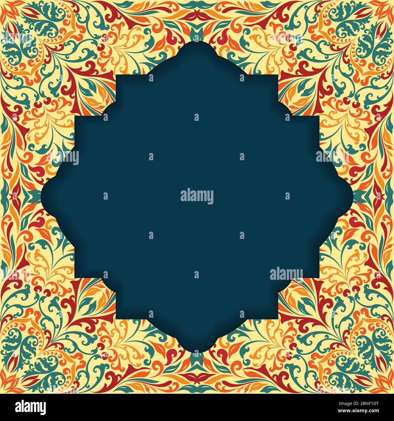 Boho border frame Stock Vector Images - Alamy