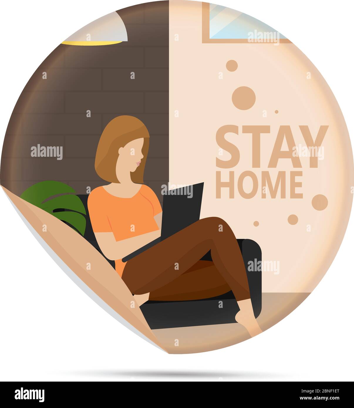 Stay in home poster Stock Vector Image & Art - Alamy