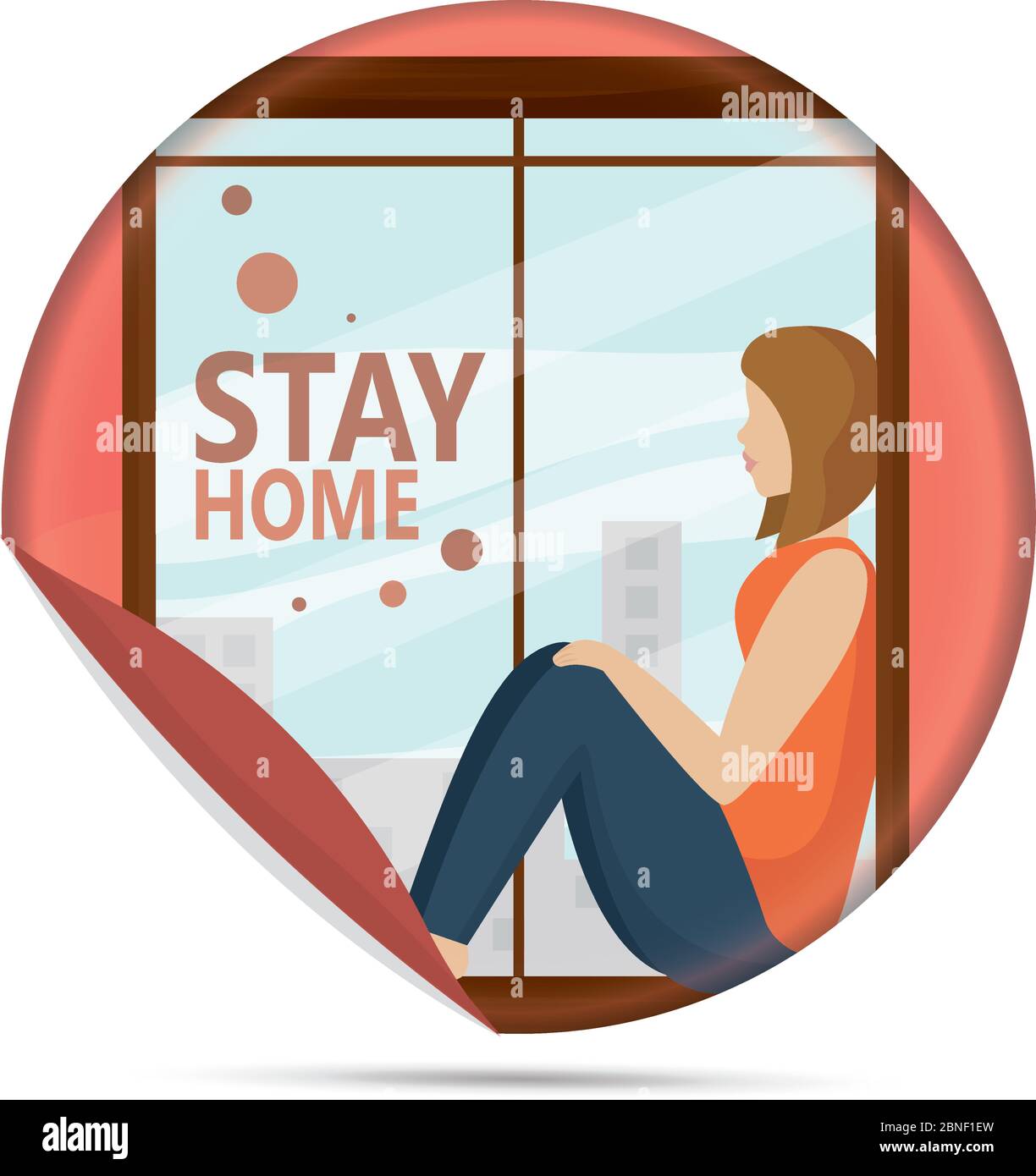 Stay in home poster Stock Vector Image & Art - Alamy