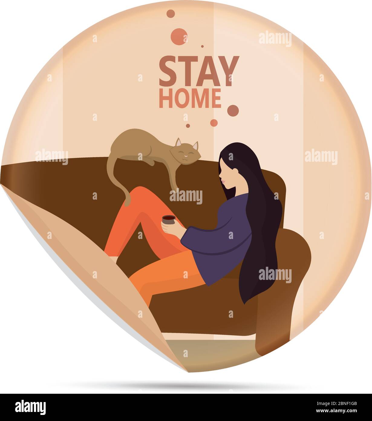 Stay in home poster Stock Vector Image & Art - Alamy