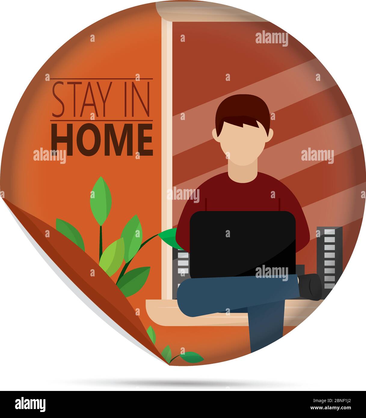 Stay in home poster Stock Vector Image & Art - Alamy