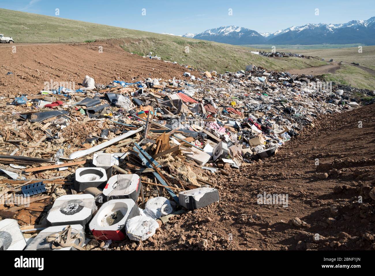 Garbage at the Ant Flat Landfill in Wallowa County, Oregon Stock Photo ...