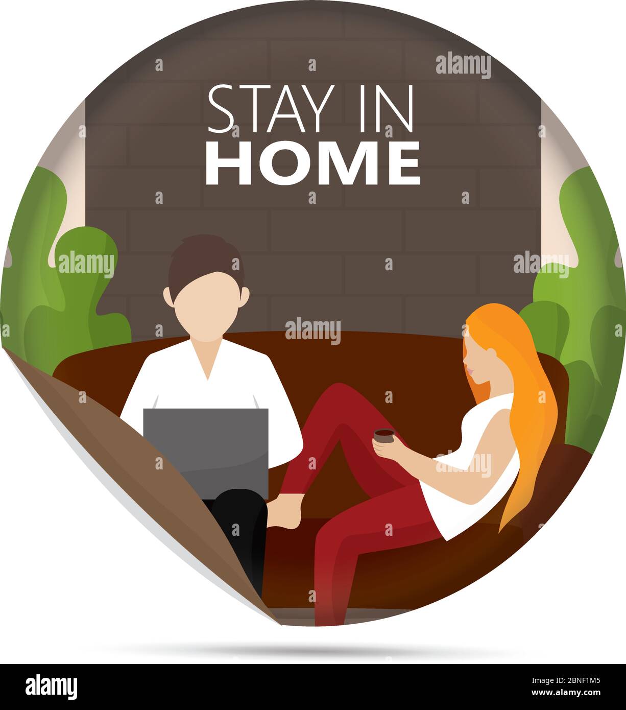Stay in home poster Stock Vector Image & Art - Alamy