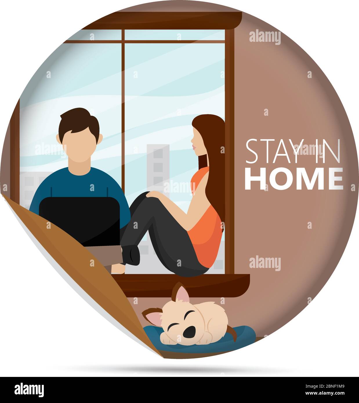 Stay in home poster Stock Vector Image & Art - Alamy