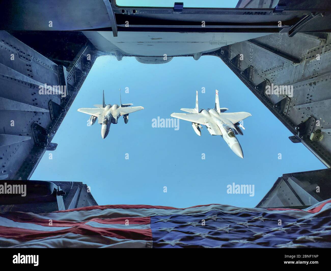 Two F-15 C Eagles with the 104th Fighter Wing, Massachusetts Air ...