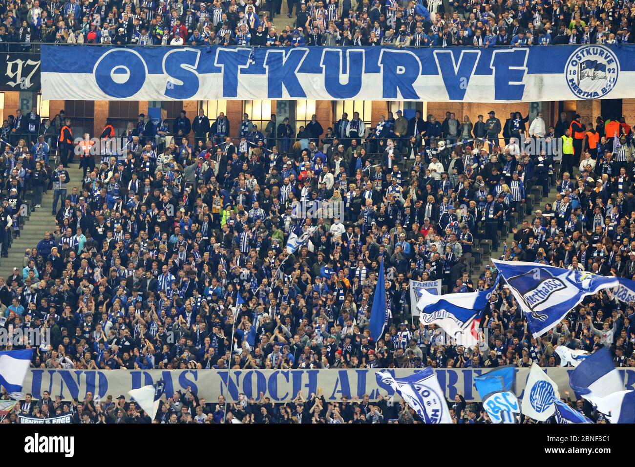 Berlin, Germany - September 20, 2017: Hertha BSC Berlin ultras (ultra ...