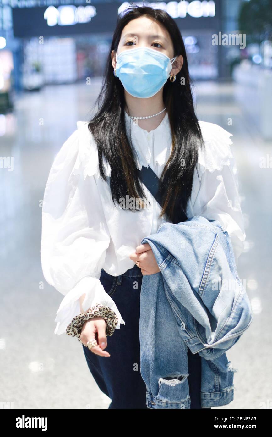 Chinese actress Zhang Ruonan arrives at a Beijing airport before ...