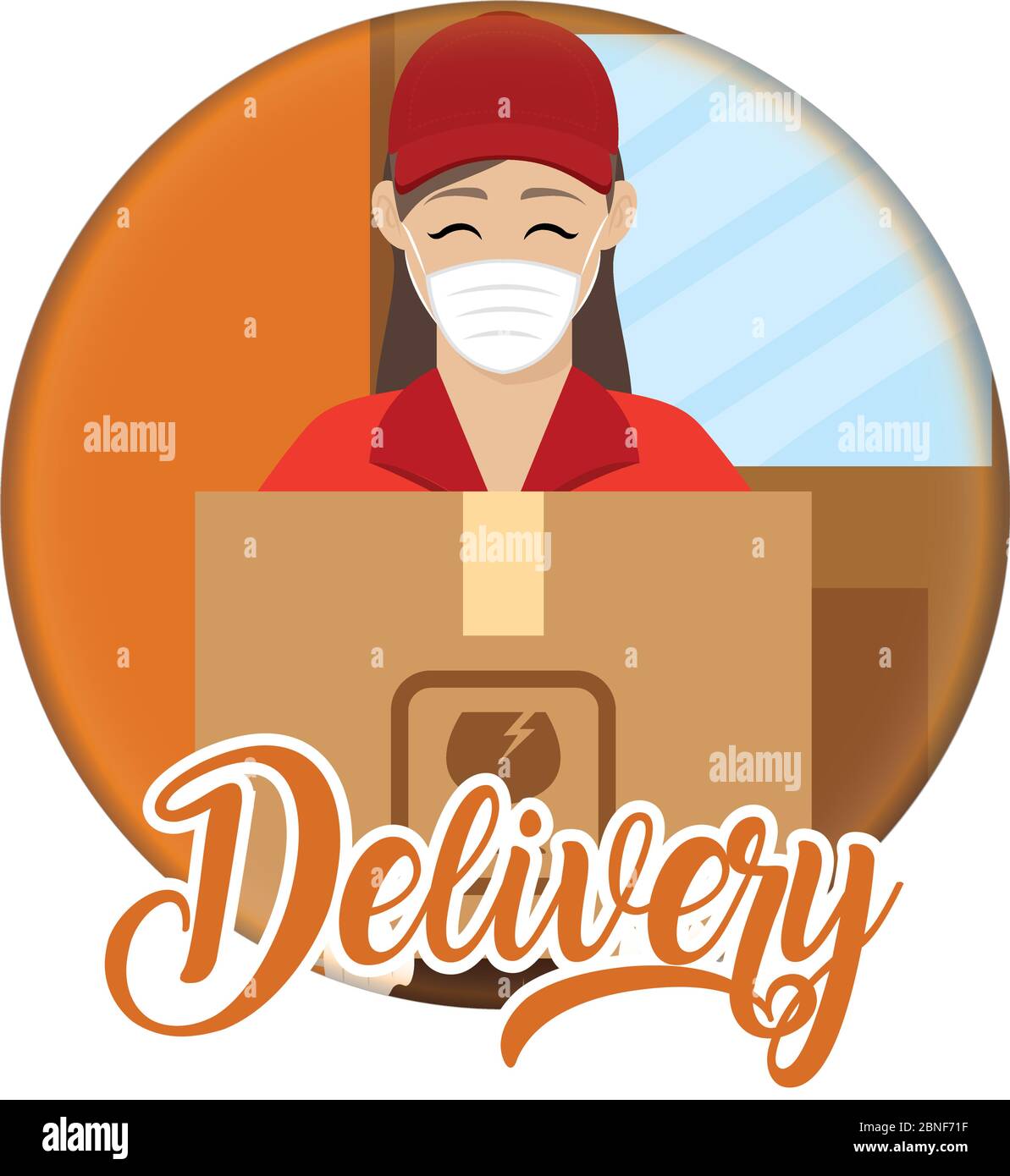 Delivery woman with a package Stock Vector Image & Art - Alamy