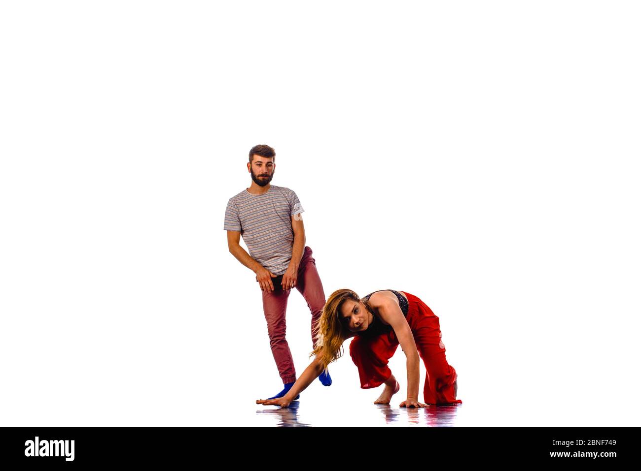 Ballet dancing couple studio Cut Out Stock Images & Pictures - Alamy