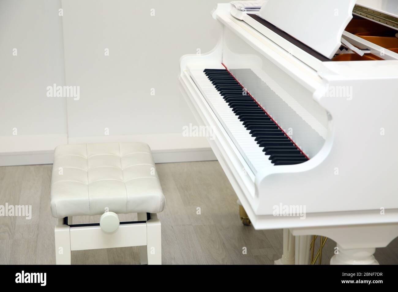 close frontal . The piano was set up in the music room to allow the ...