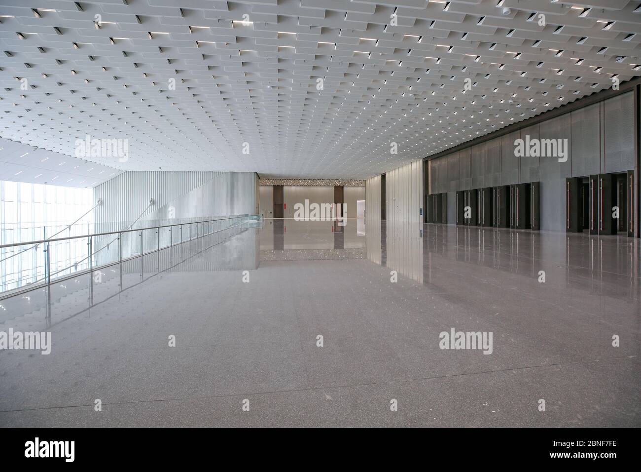 The inside view and inner decorations of Xi'an Silk Road International ...