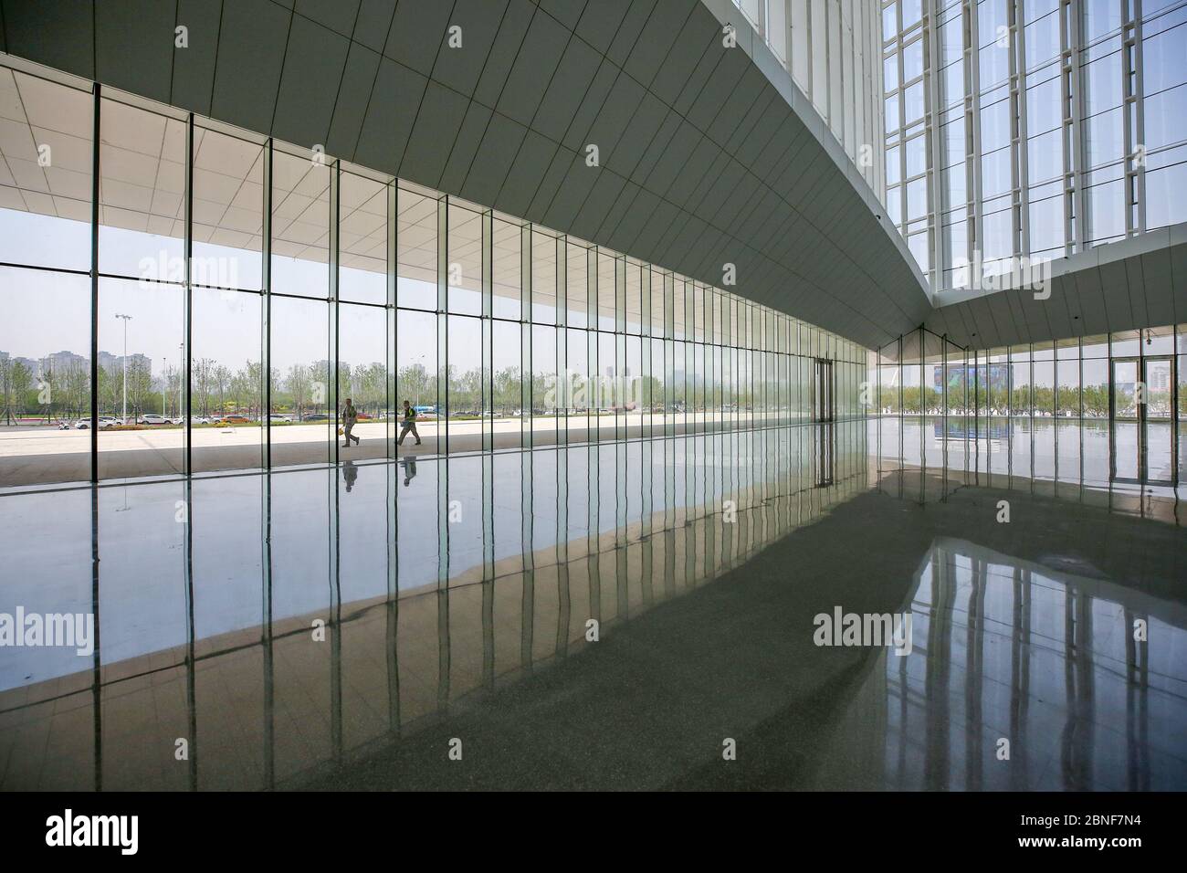 The inside view and inner decorations of Xi'an Silk Road International ...