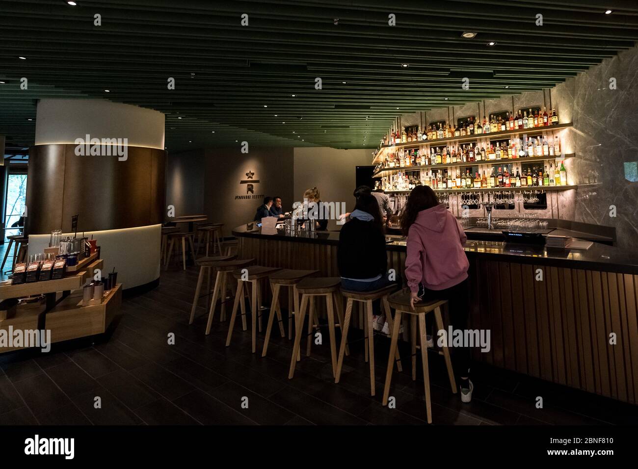 View of a corner of the newly-openly Starbucks Reserve store in Pudong ...