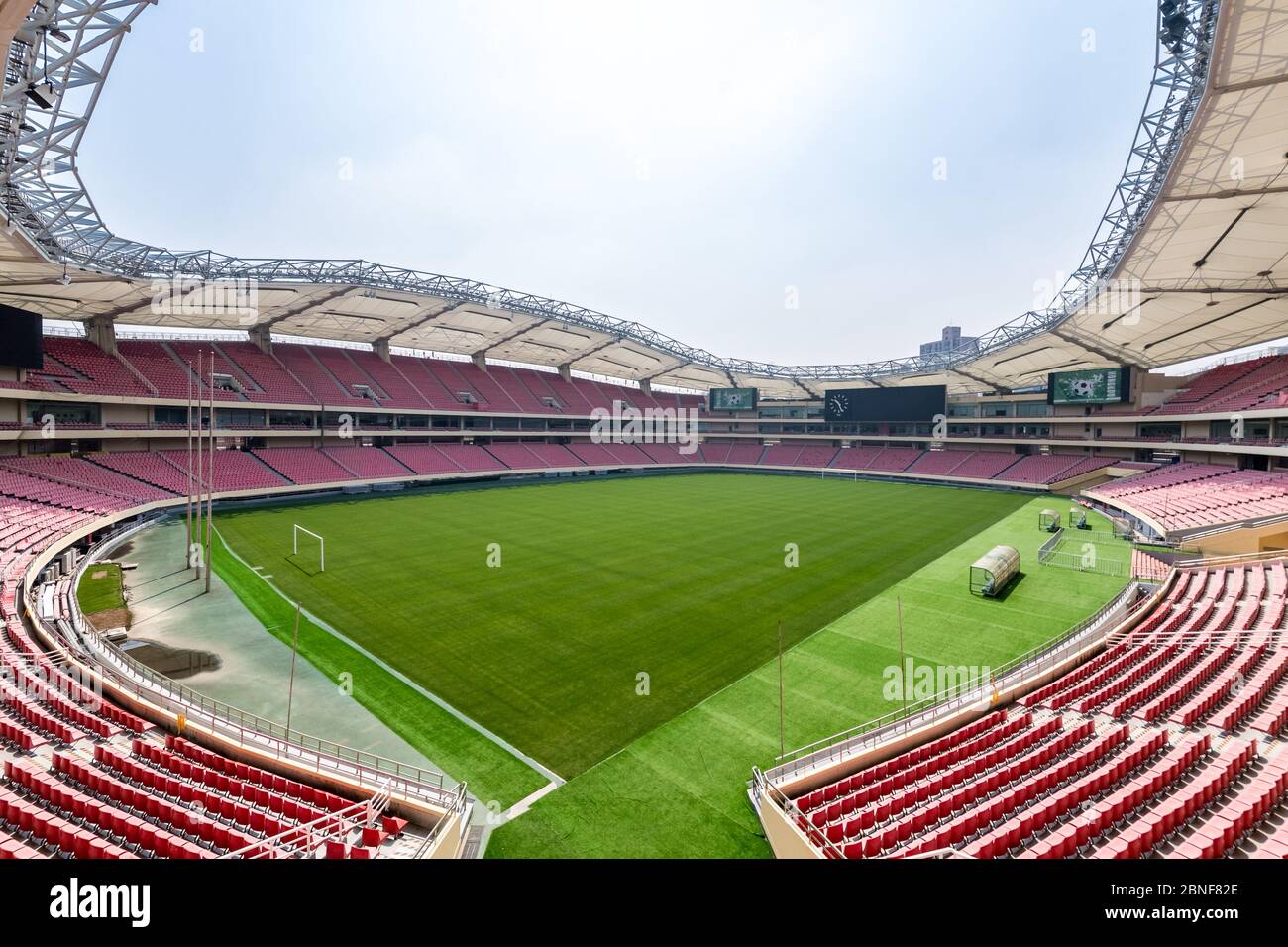 The inside view of Hongkou Football Stadium, home court of Shanghai ...