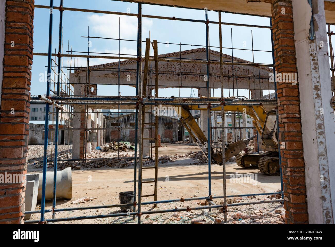 Demolition of old buildings Stock Photo - Alamy