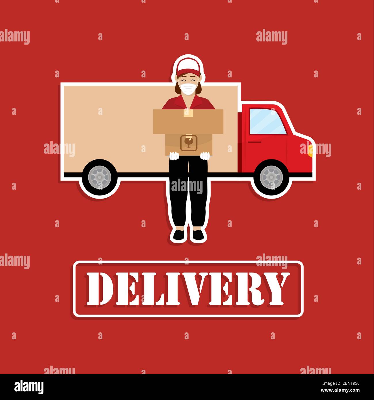 Parcel home delivery Stock Vector Images - Alamy