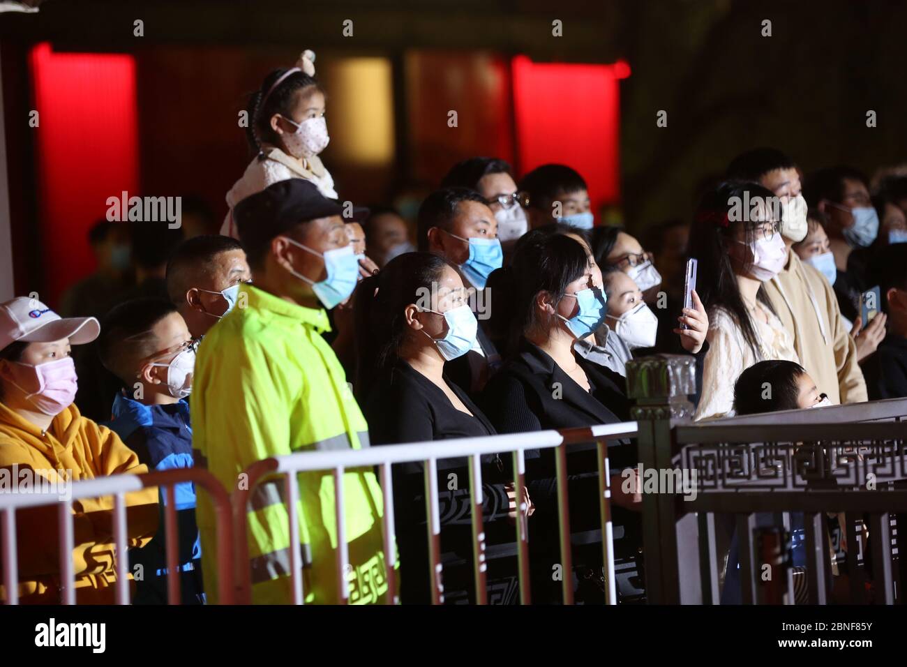 Tourists with face mask on at Grand Tang Dynasty Ever Bright City, a ...