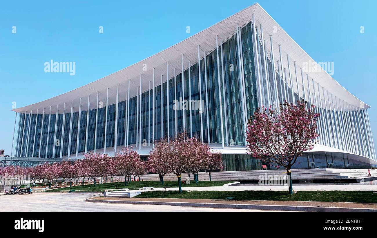 The outside view of Xi'an Silk Road International Conference Center ...