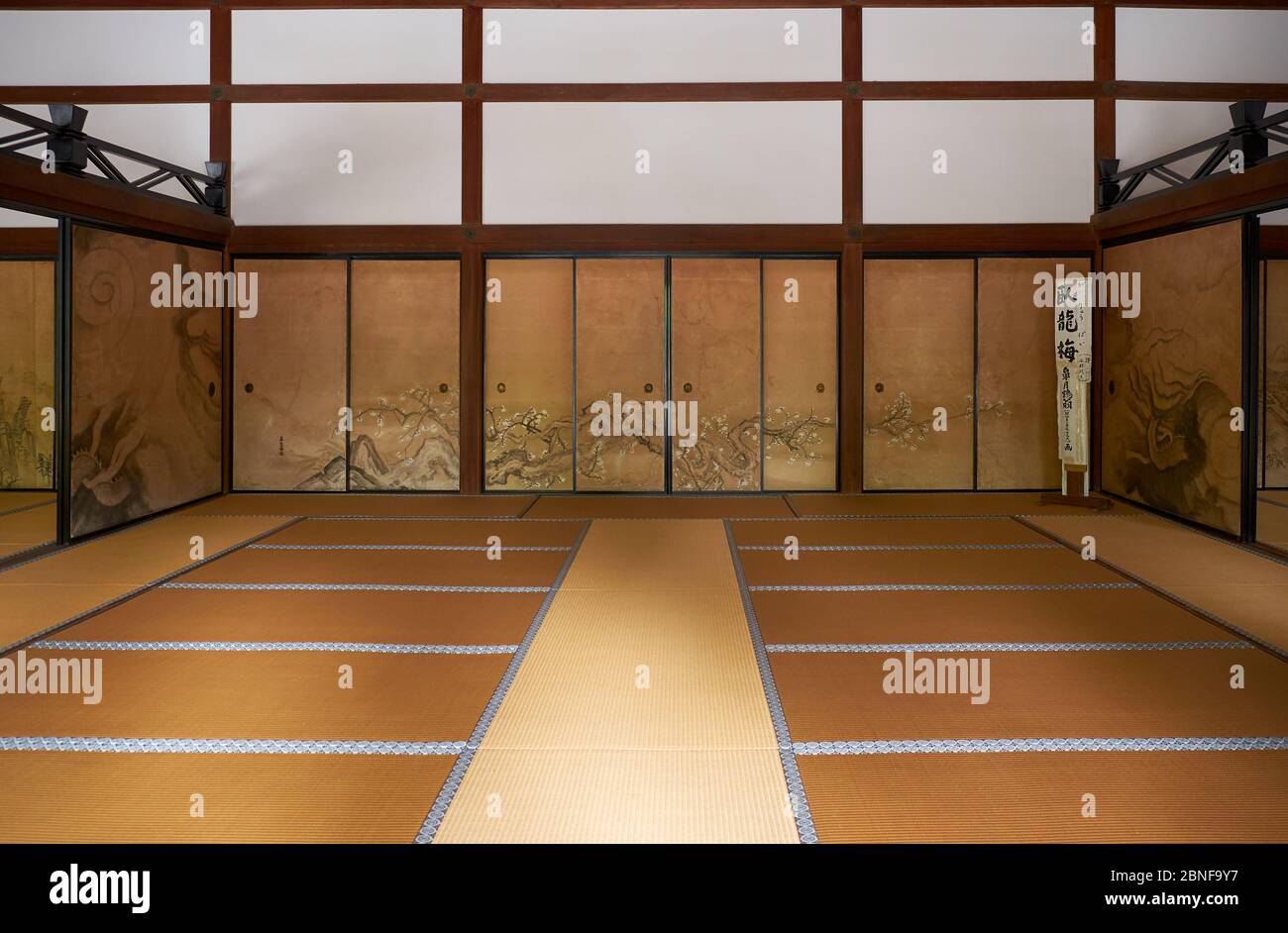 KYOTO, JAPAN - OCTOBER 17, 2019: The interior of the Hojo, the head ...