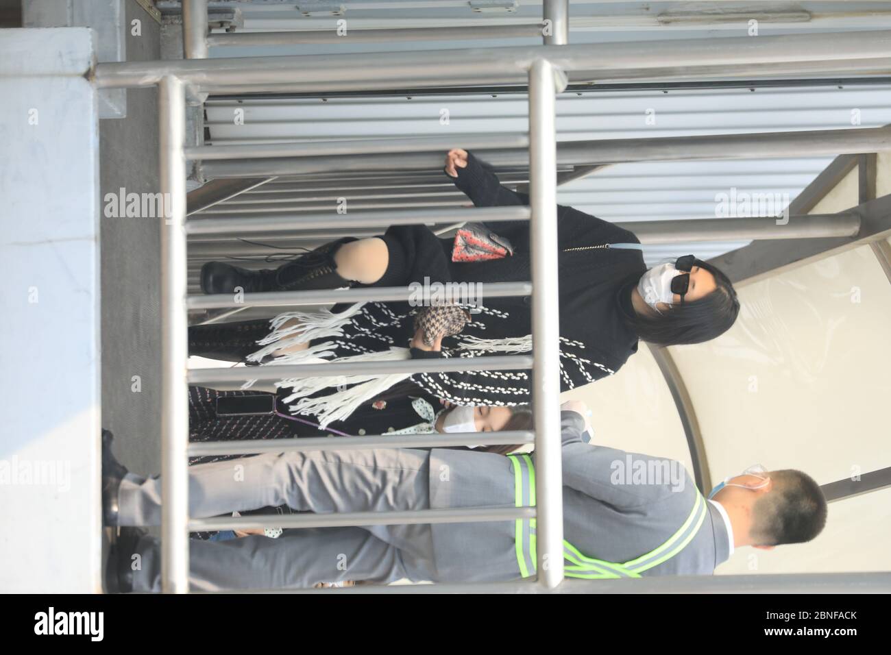 Yamy of Chinese idol girl group Rocket Girls 101 arrives at a Beijing ...
