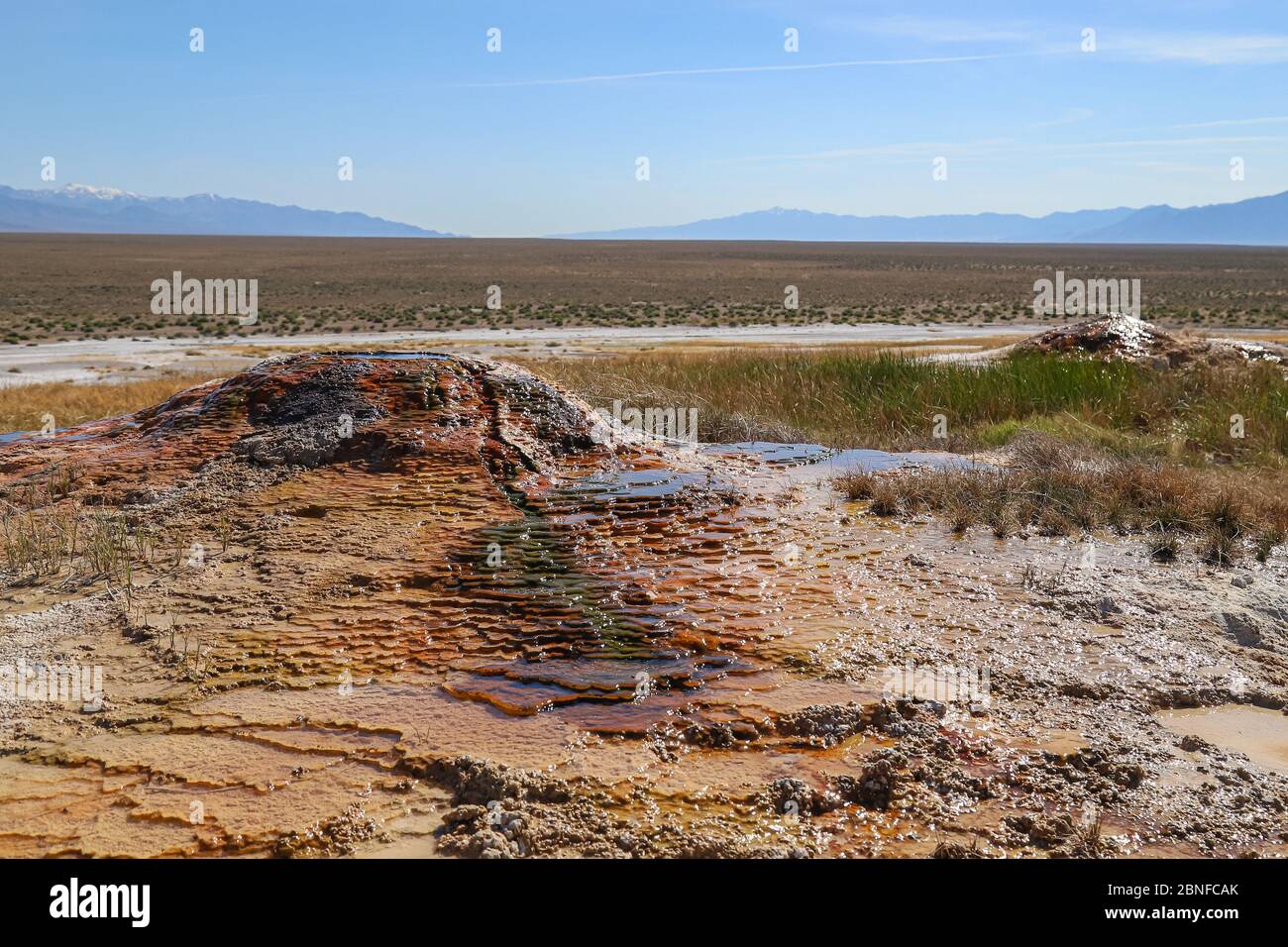 JERSEY VALLEY, NEVADA, UNITED STATES - Apr 23, 2020: Hyder hot springs ...