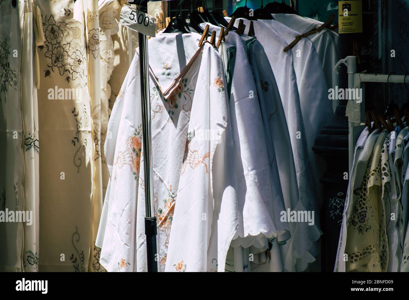 Limassol Cyprus May 14, 2020 Closeup of decorative objects sold in a ...