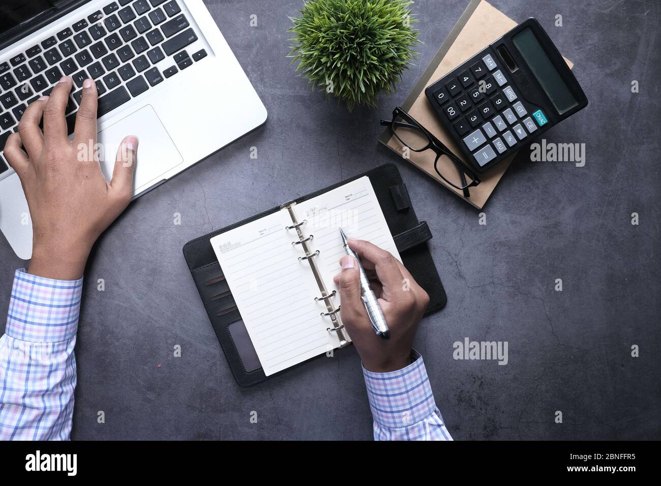 Top view person hand writing hi-res stock photography and images - Alamy