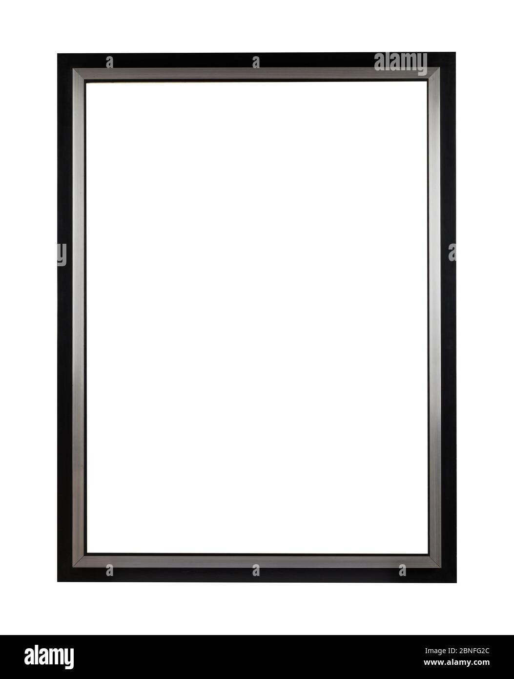 Simple frame with dark borders under the lights isolated on a white ...