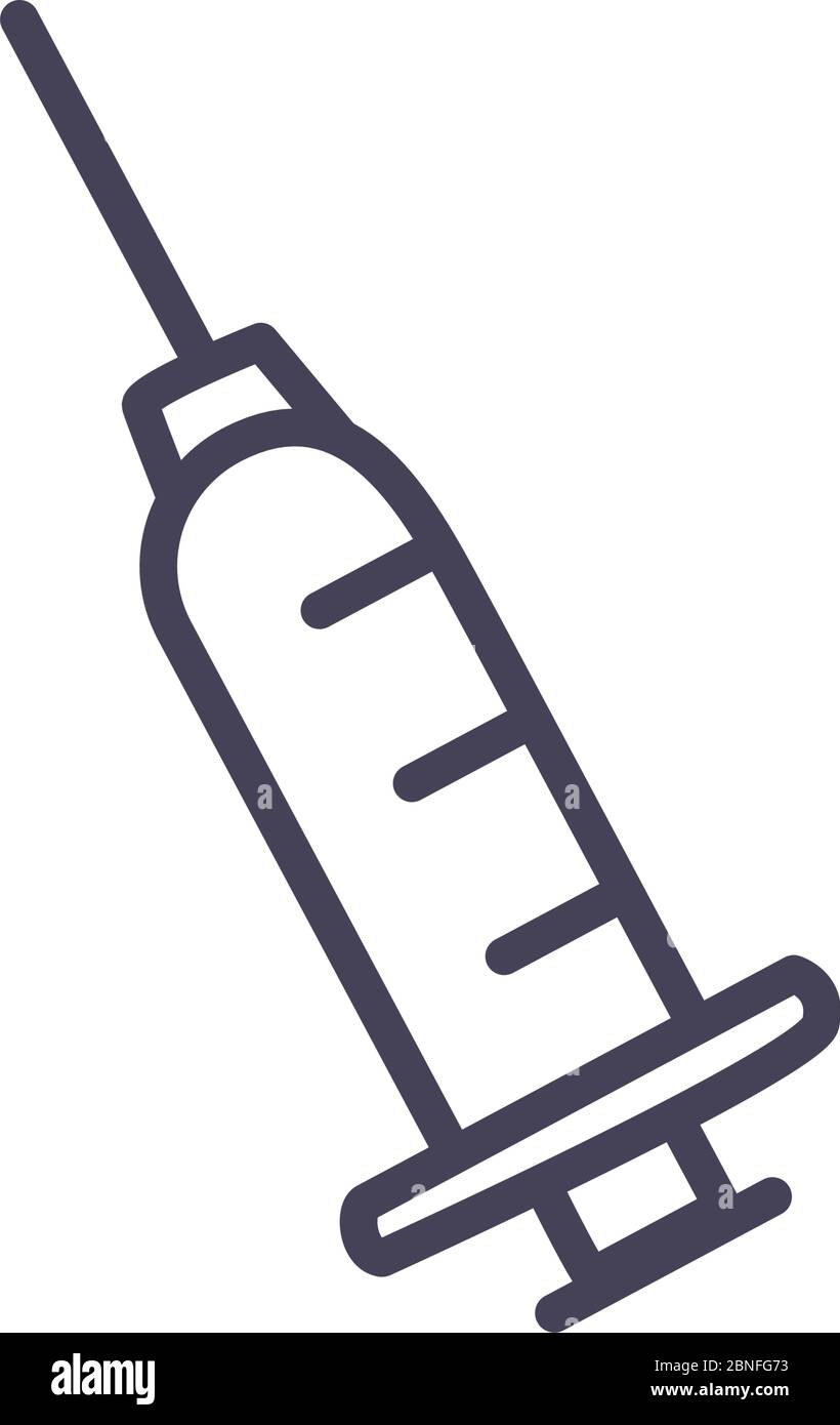 Injection line style icon design of Medical care health and emergency ...