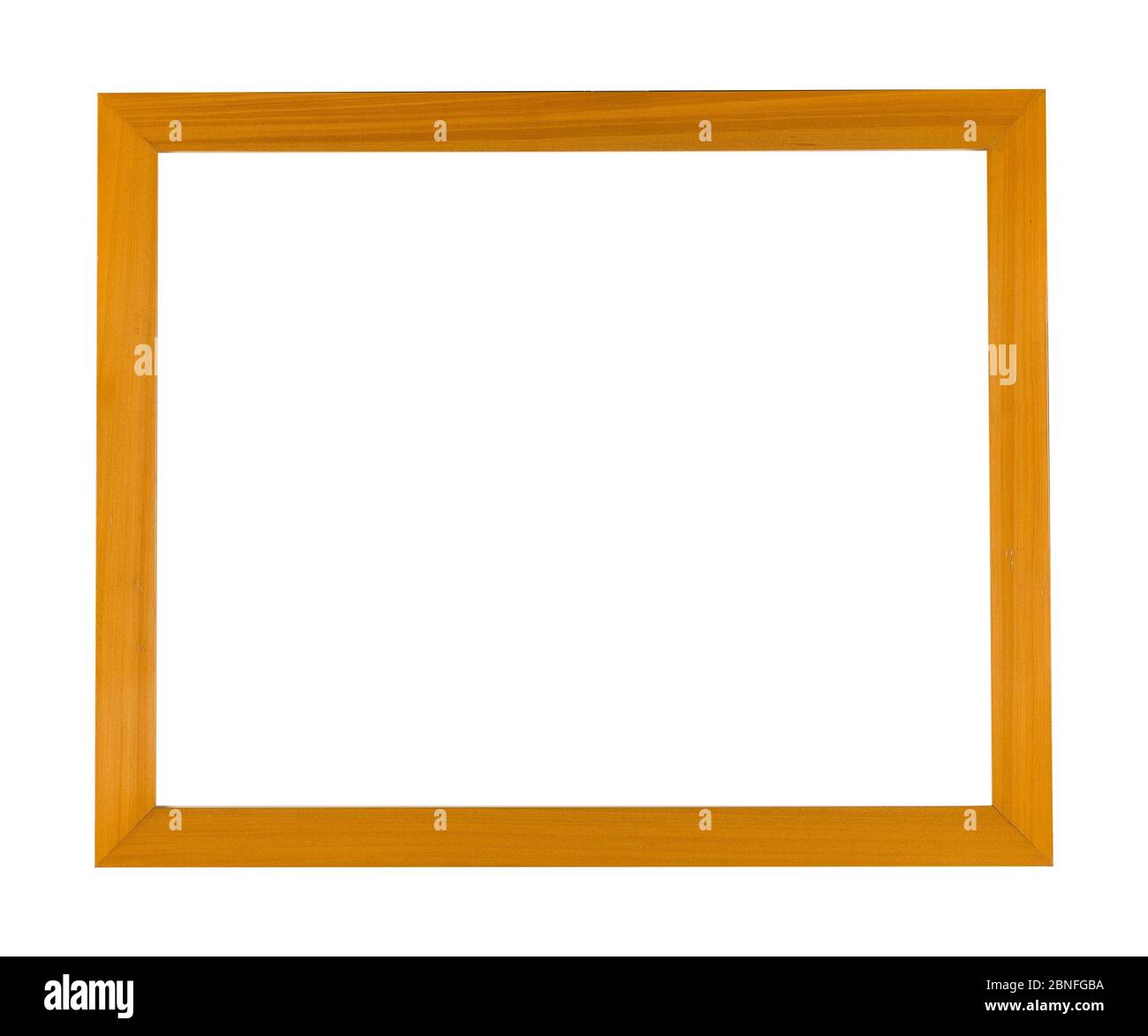 Blank frame with bright yellow borders on a white background Stock ...