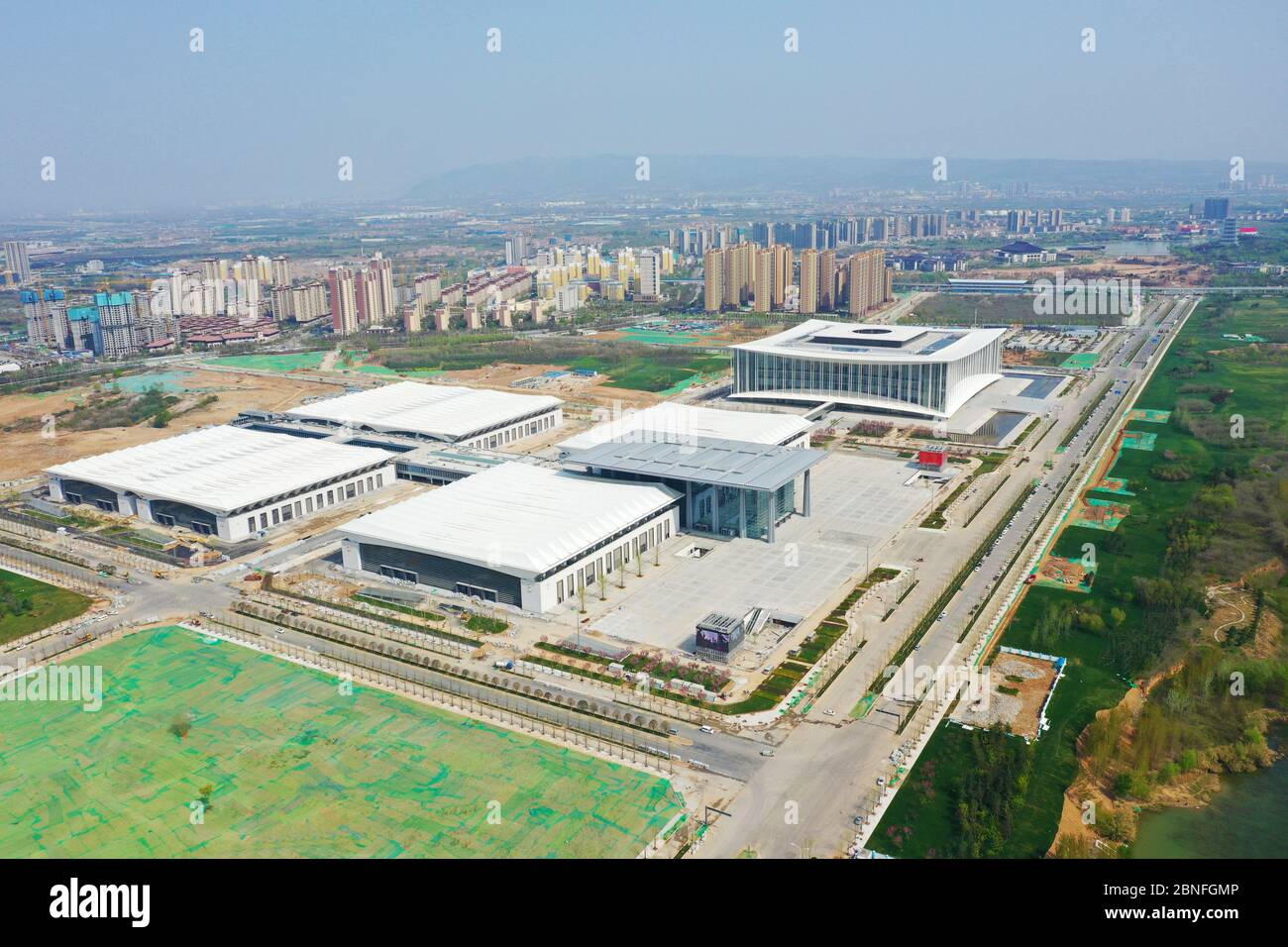 An aerial view of Xi'an Silk Road International Conference Center ...