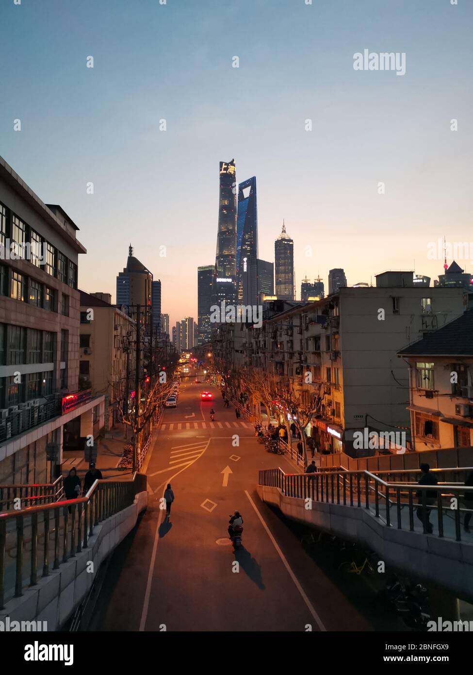 A view of local landmarks and skyscrapers together forming a wonderful ...